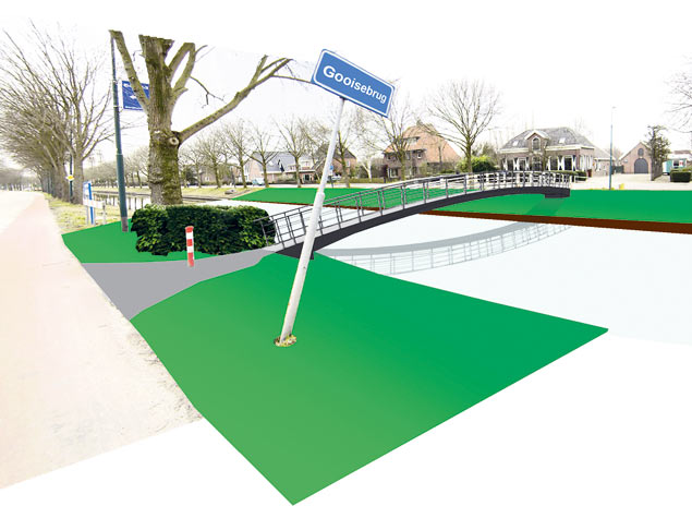 Brug van prefab zhsb zonder steunpunten