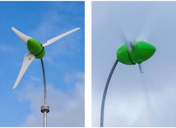 Windturbine vult zonnepanelen aan