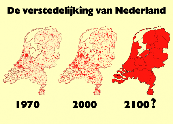 Verstedelijking in Nederland zet door