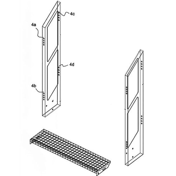 Zelfdragende modulaire trap met instelbare optrede